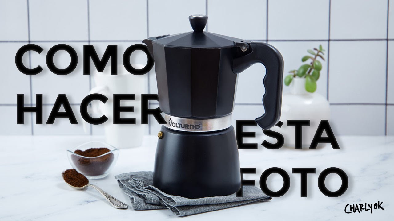 Como hacer una foto de una cafetera - Tutorial paso a paso - YouTube