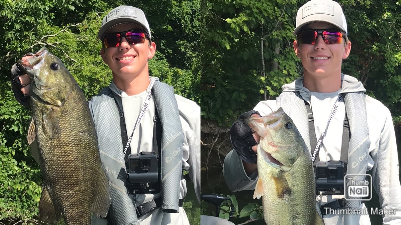 Fishing Deep Bluff Walls for BIG Summer Bass! - YouTube