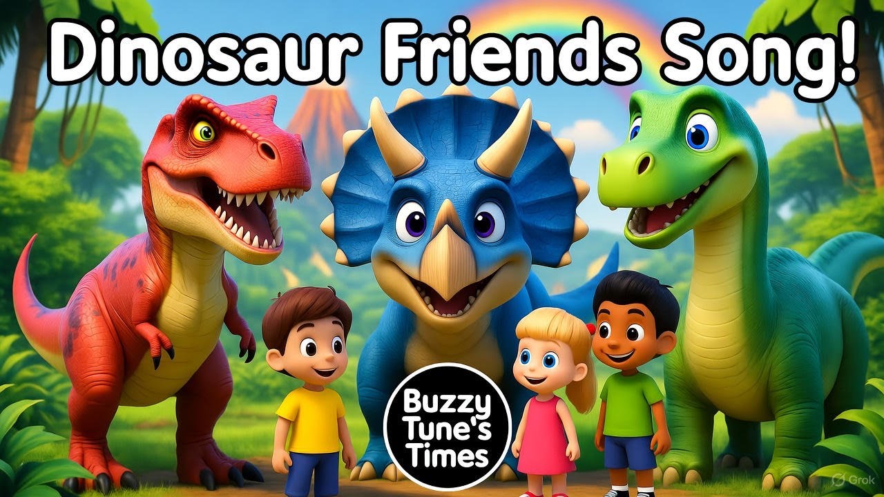 Dinosaur Friends Song | Learn About Dinosaurs for Kids | Buzzy Tune’s ...