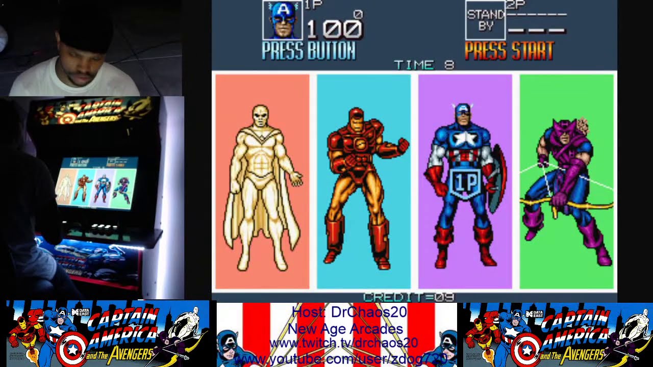Captain America And The Avengers Arcade Machine - YouTube