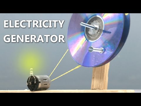 How to make a ELECTRIC GENERATOR at home using CD