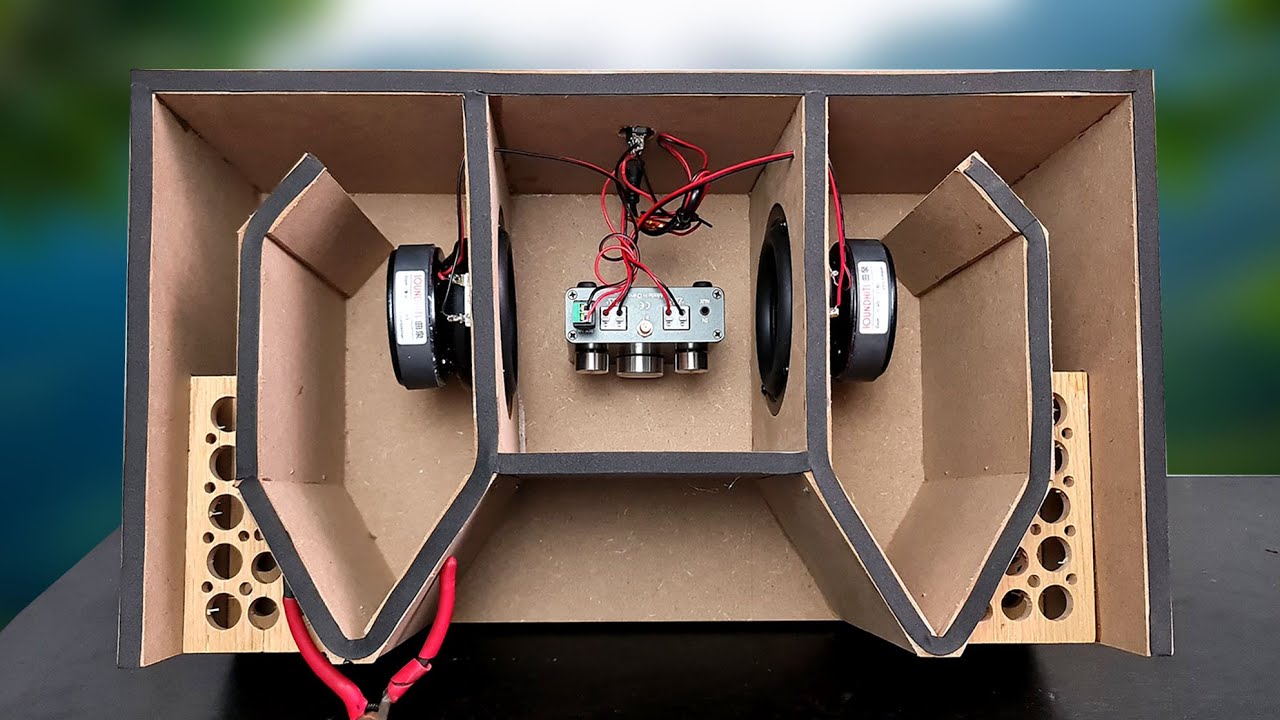 DIY MDF Wood Subwoofer Bluetooth Speaker - super tight bass - YouTube