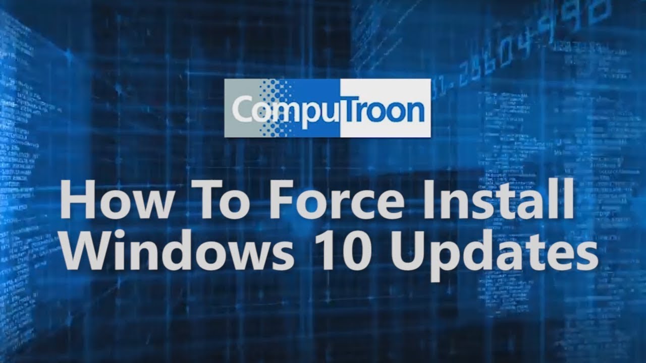 Force Load Updates on Windows 10 - YouTube