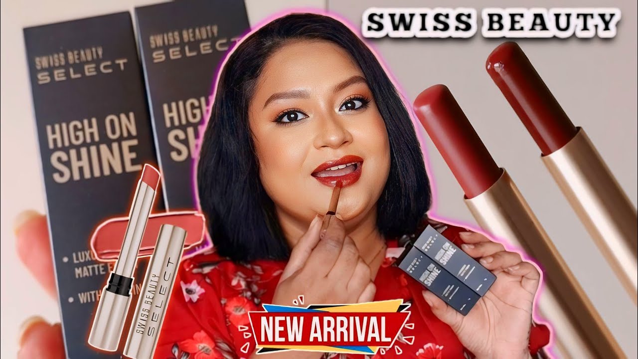 *NEW* Swiss Beauty Select High On Shine Lipstick on Brown Skin| 2 ...