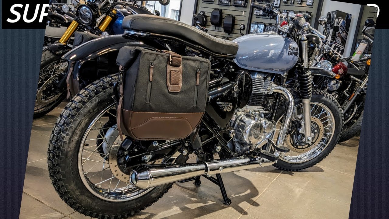 Rugged Camp Bike - RE Classic 350 by Baxter Custom Works - Wow! - YouTube