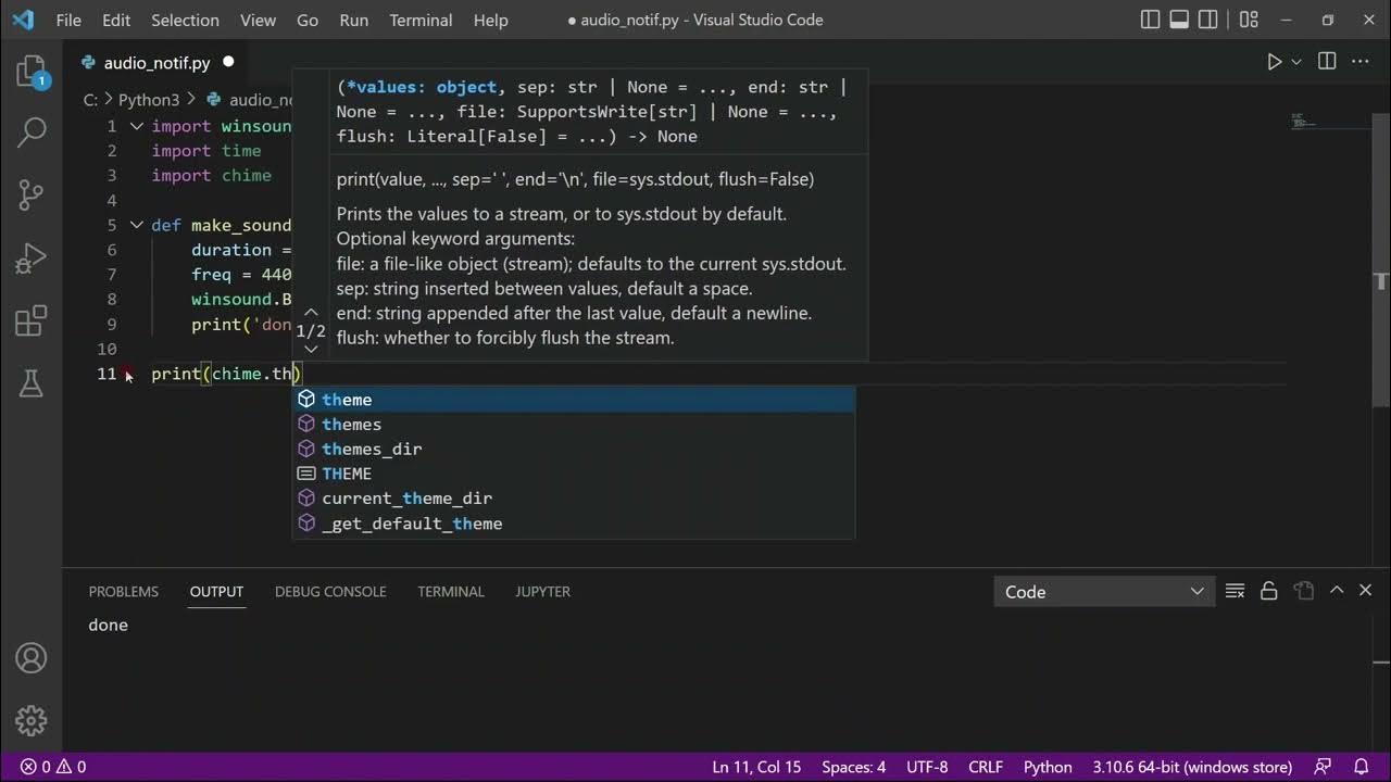 Create audio notification using Python - YouTube