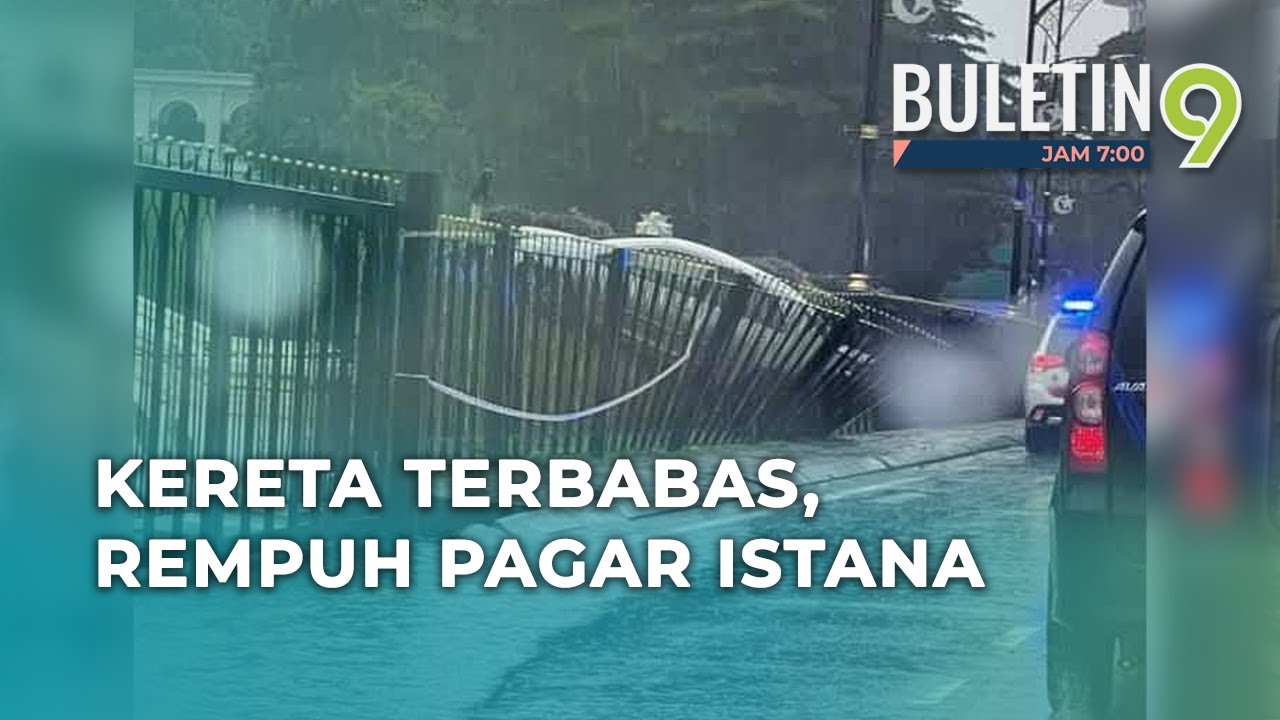 Kereta Terbabas Langgar Pagar Istana Besar Johor - YouTube