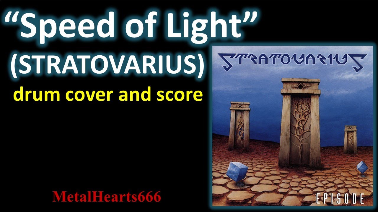 "Speed of Light" (STRATOVARIUS) drum cover and score - YouTube