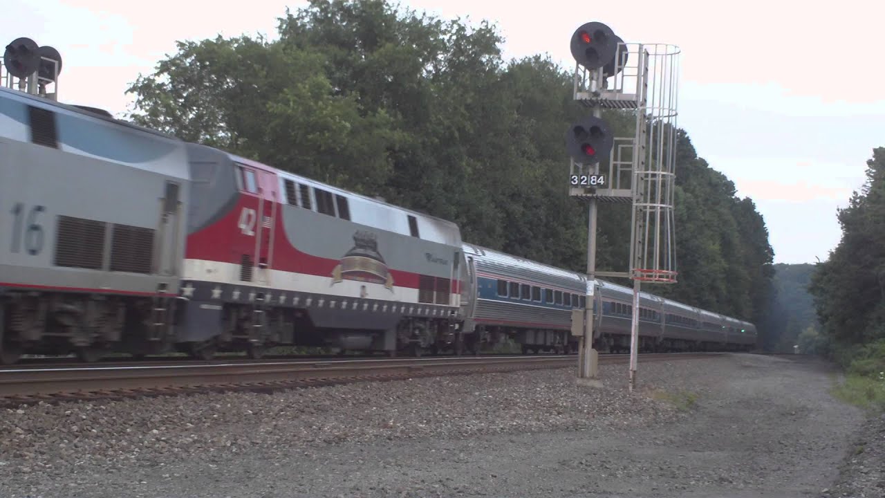 Amtrak Pennsylvanian Double Header with the Veterans Unit 42 Trailing ...