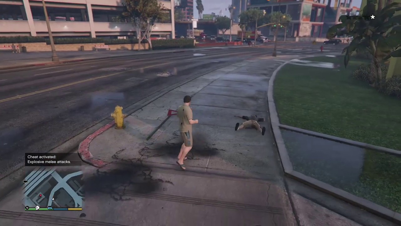 GTA 5: Explosive Melee Cheat - YouTube