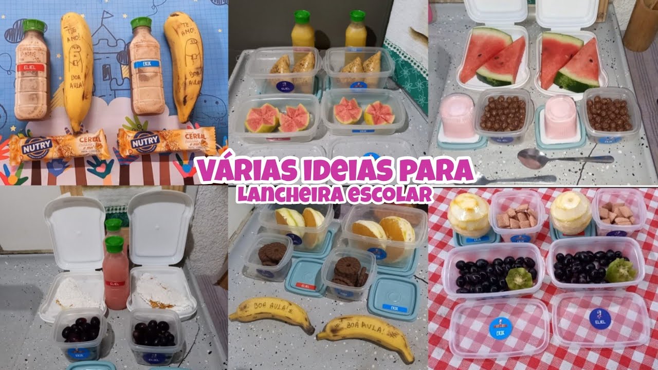 Varias ideias para lancheiras escolares | Lancheira infantil - YouTube