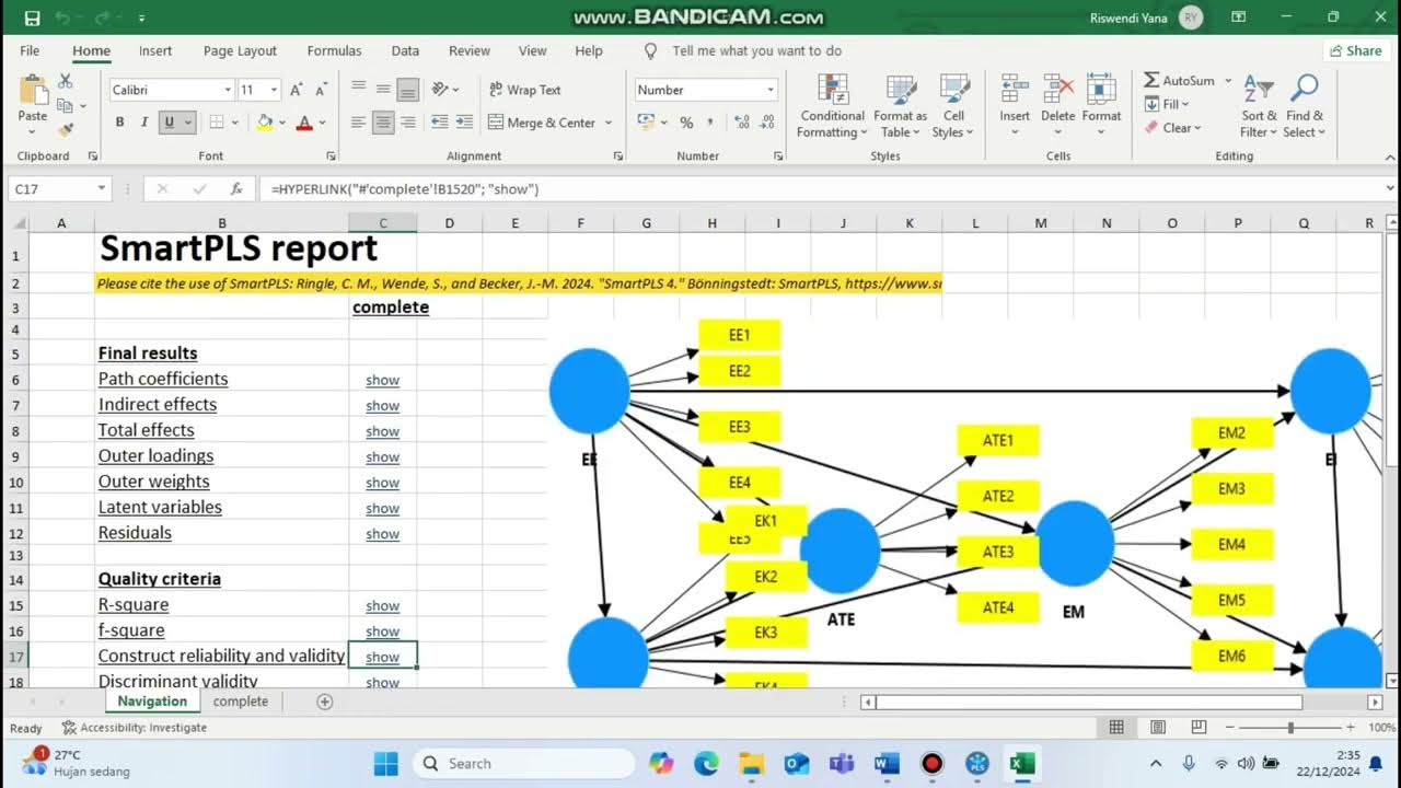 TUTORIAL OLAH DATA MENGGUNAKAN SMARTPLS 4 KELOMPOK 12 - YouTube