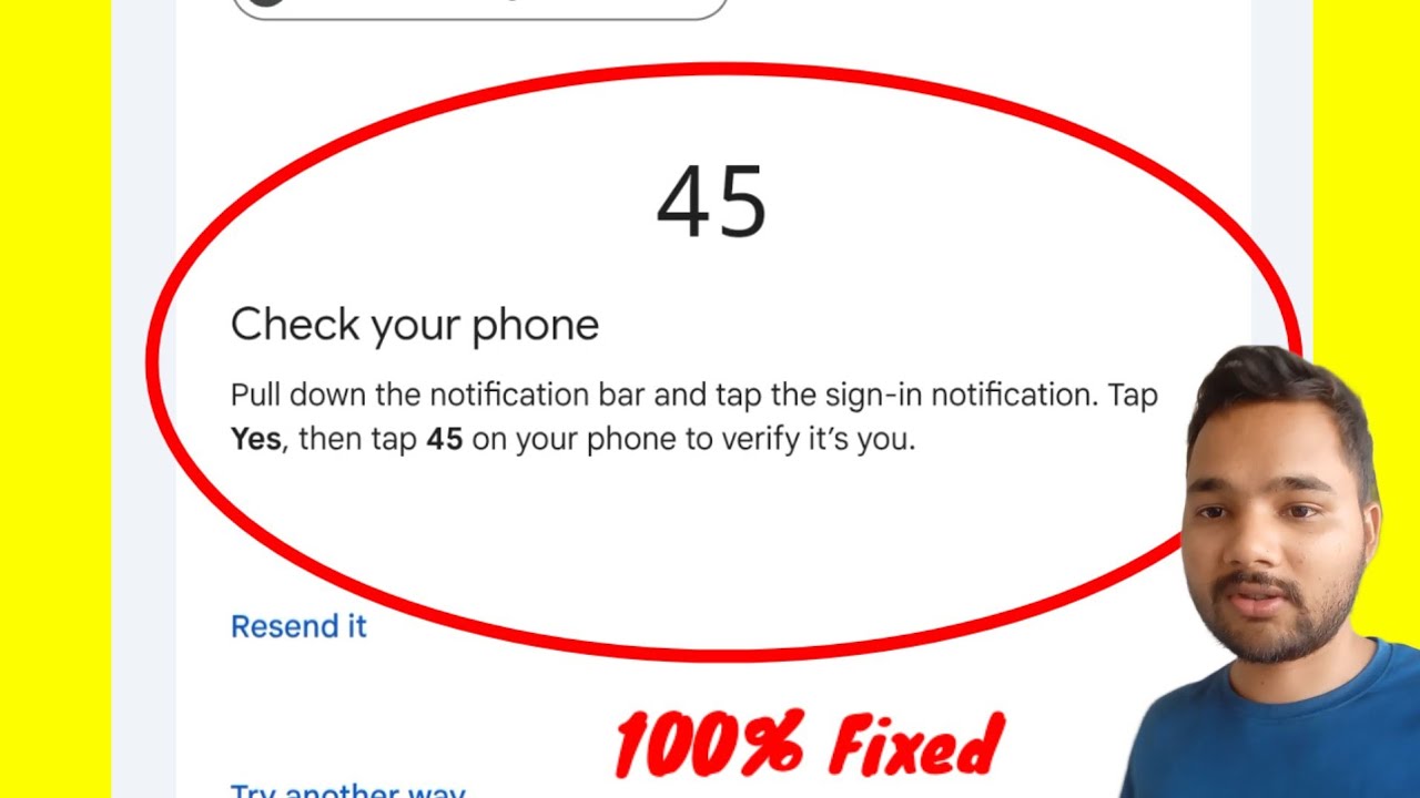 Pull down the notification bar and tap the sign-in notification. Tap ...