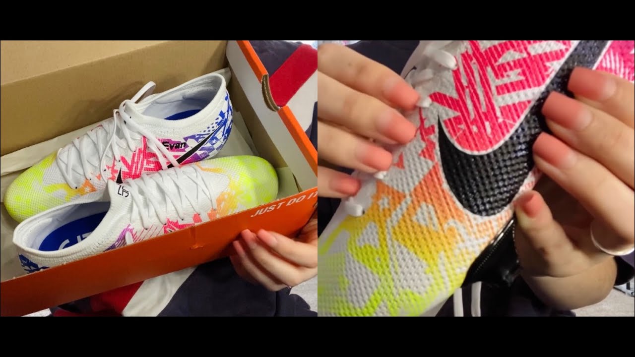 ASMR Textured Shoe Scratching and Tapping | Nike Cleats Unboxing - YouTube