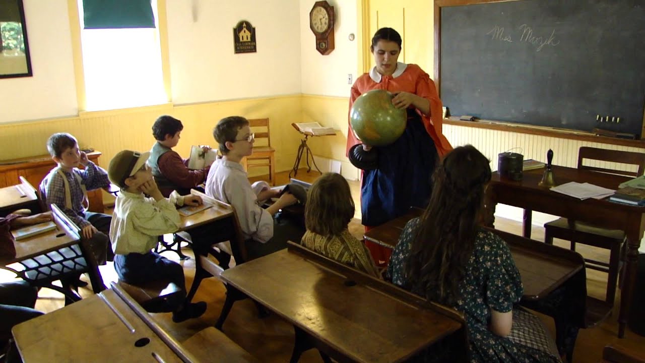 Teaching in an 1860s One-Room School House - YouTube