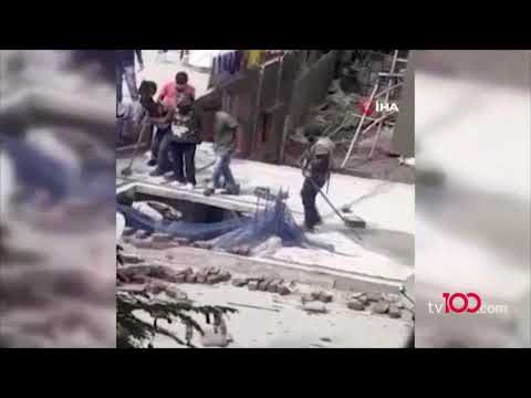 Leopar dehşetinin korku dolu anları kamerada...