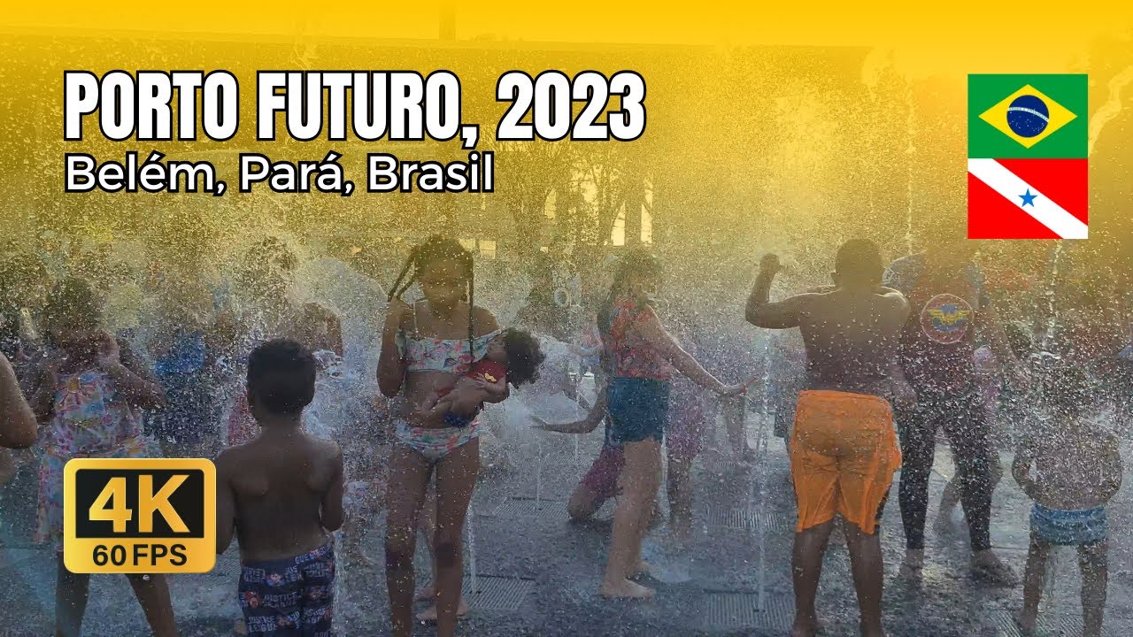 Bath in fountains at Future Port (Porto Futuro) | Belém, Pará | 4K ...