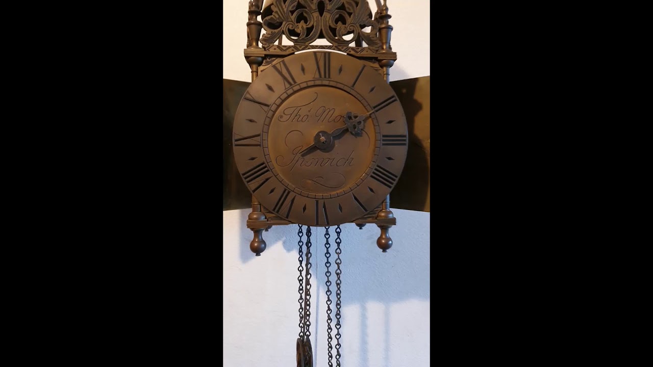Hook & Spike Lantern Clock English Style Tho' Moore Ipswich - YouTube