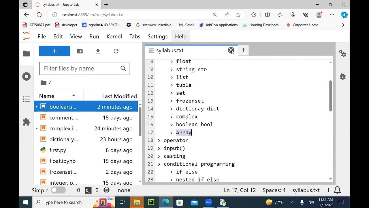 Python Complex Boolean Array Datatype Introduction Part 2 Youtube