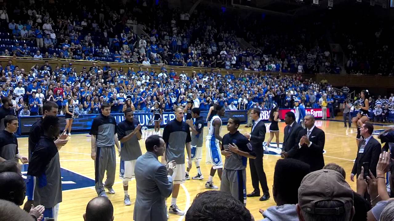 Duke starting lineups 11/2/13 - YouTube