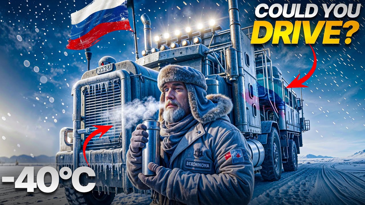How Do Russian Truckers Handle 40°C Roads - YouTube