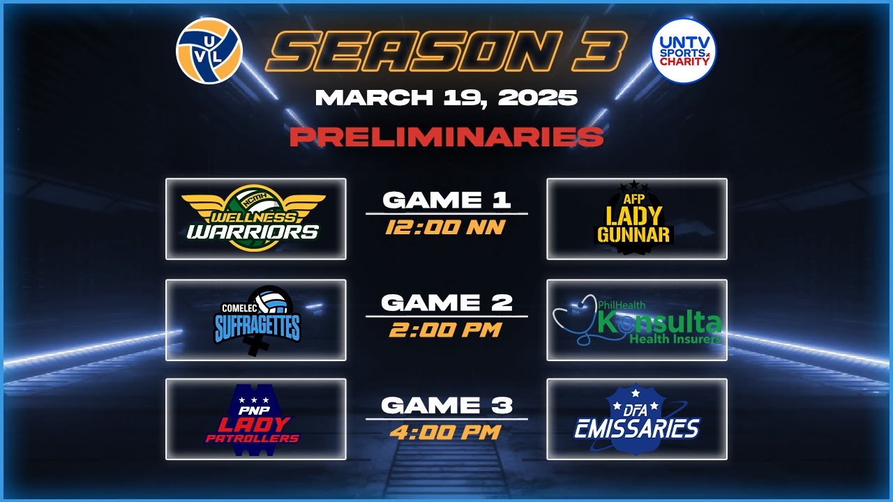 LIVE FULL GAMES: UNTV Volleyball League Season 3 Prelims at Paco Arena ...