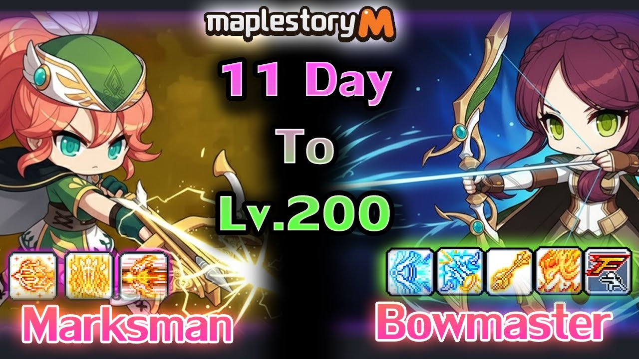 Maplestory M : Marksman & Bowmaster เวล 200 ใน 11 วัน อัพแบบแพคคู่ไปเลย ...