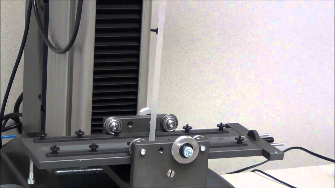 90 degree peeling test using an Ametek Lloyd Instruments LS 1 and ...