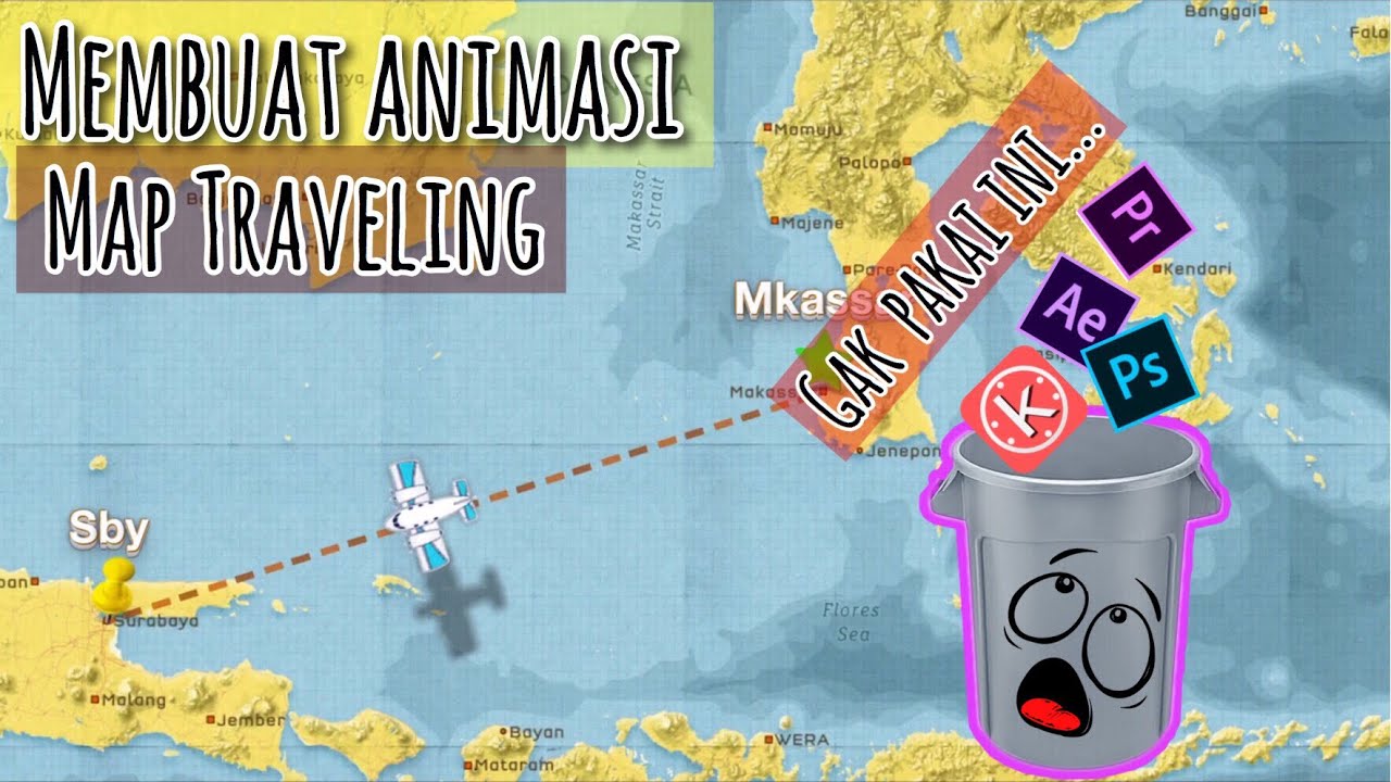 Membuat Animasi Map Traveling sederhana mudah dan gampang banget - YouTube
