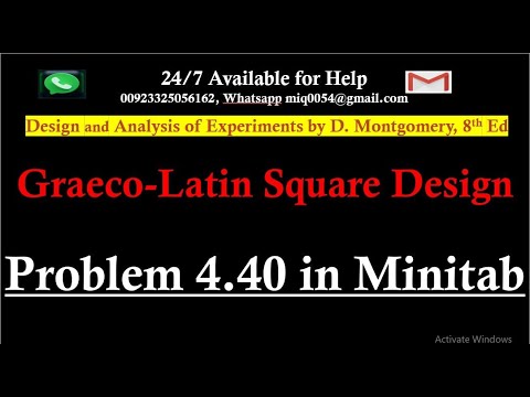 Graeco Latin Square Design in Minitab | Latin Square Design with ...