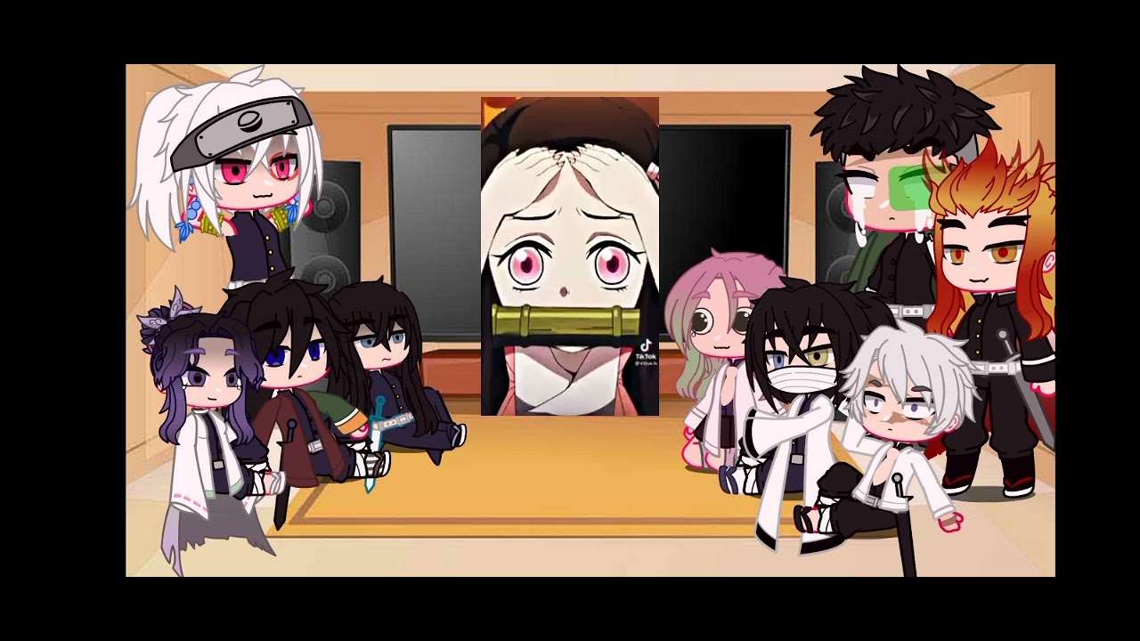 //hashiras react to nezuko kamado//gacha Club// very short// •møchi ...