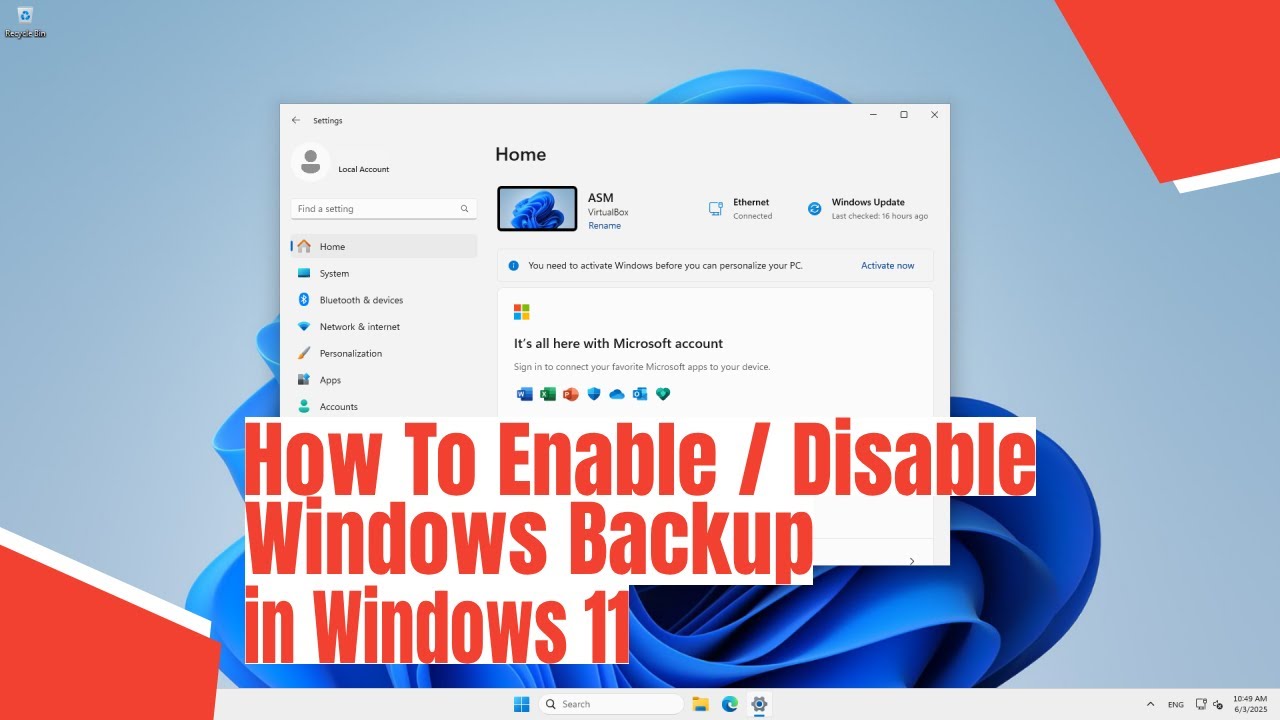 How To Enable / Disable Windows Backup in Windows 11 - YouTube