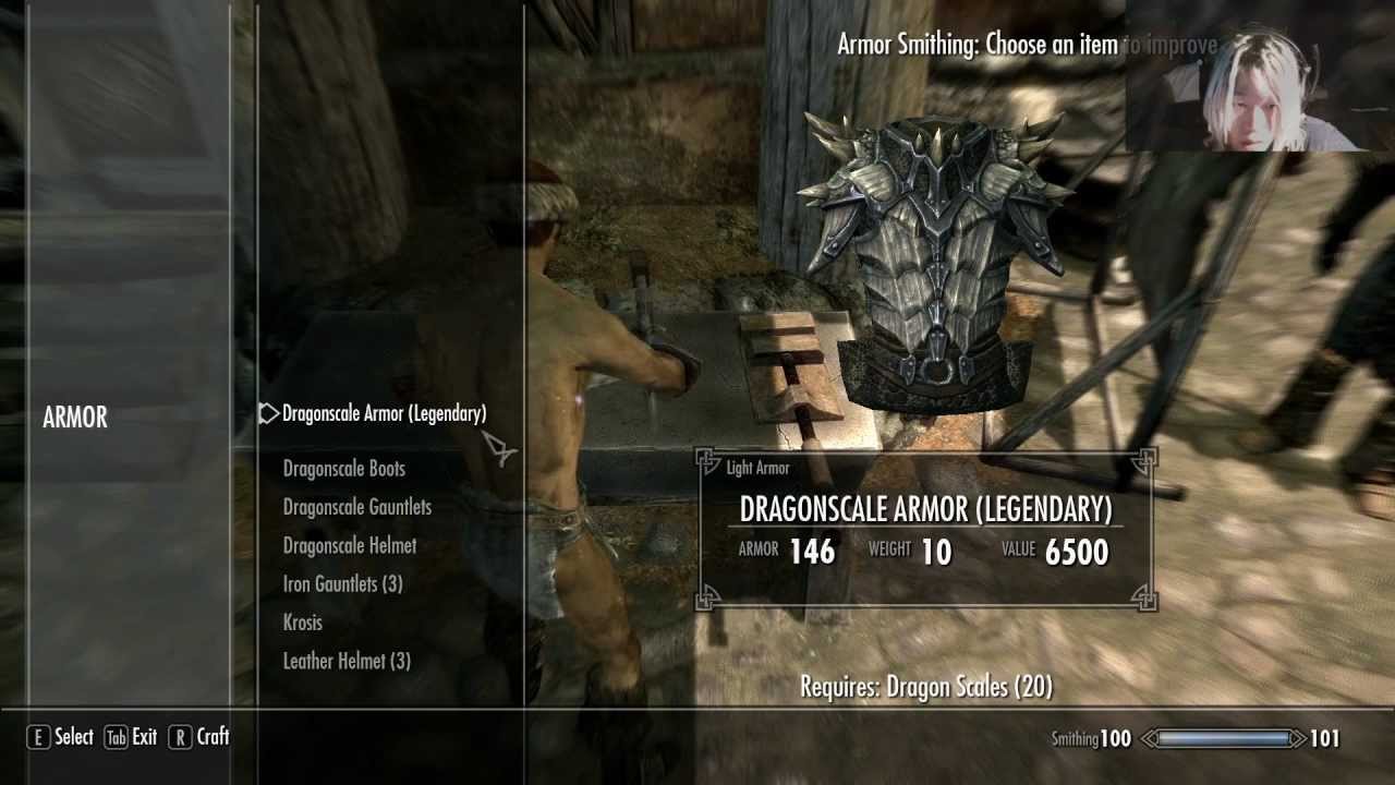 Skyrim - Crafting Dragon Scale Armors (Let's Play Part 36) - YouTube