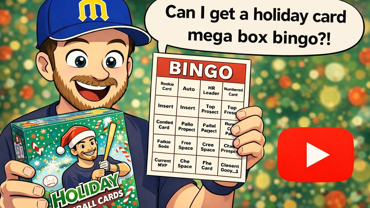 Holiday Bingo! Topps 2025 Holiday Mega Box Challenge! - YouTube