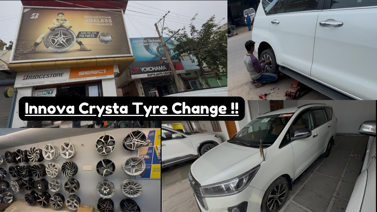 Innova Crysta Tyre Change | At 110000km #toyota #toyotainnova #tyre ...