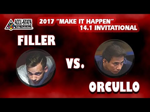 Straight Pool: Joshua FILLER vs Dennis ORCULLO - 2017 14.1 ACCU-STATS ...