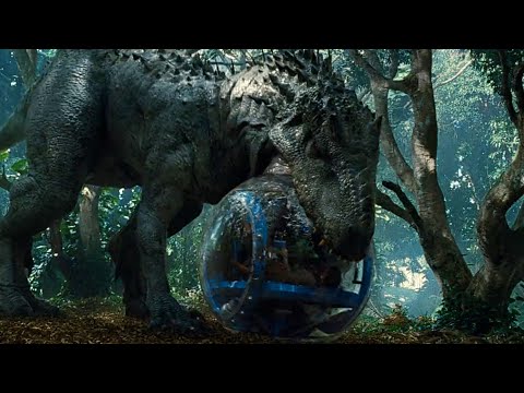 [HINDI] Indominus Rex Attacks the Gyrosphere Scene || Jurrasic World (2015) Movie Clip.