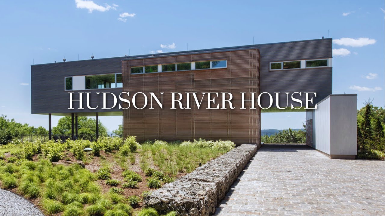 Floating Above Steel Columns & Ipe Wood the Hudson River House - YouTube