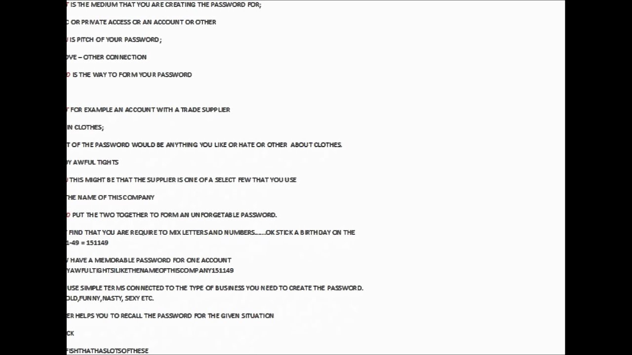 Mega Passwords - YouTube