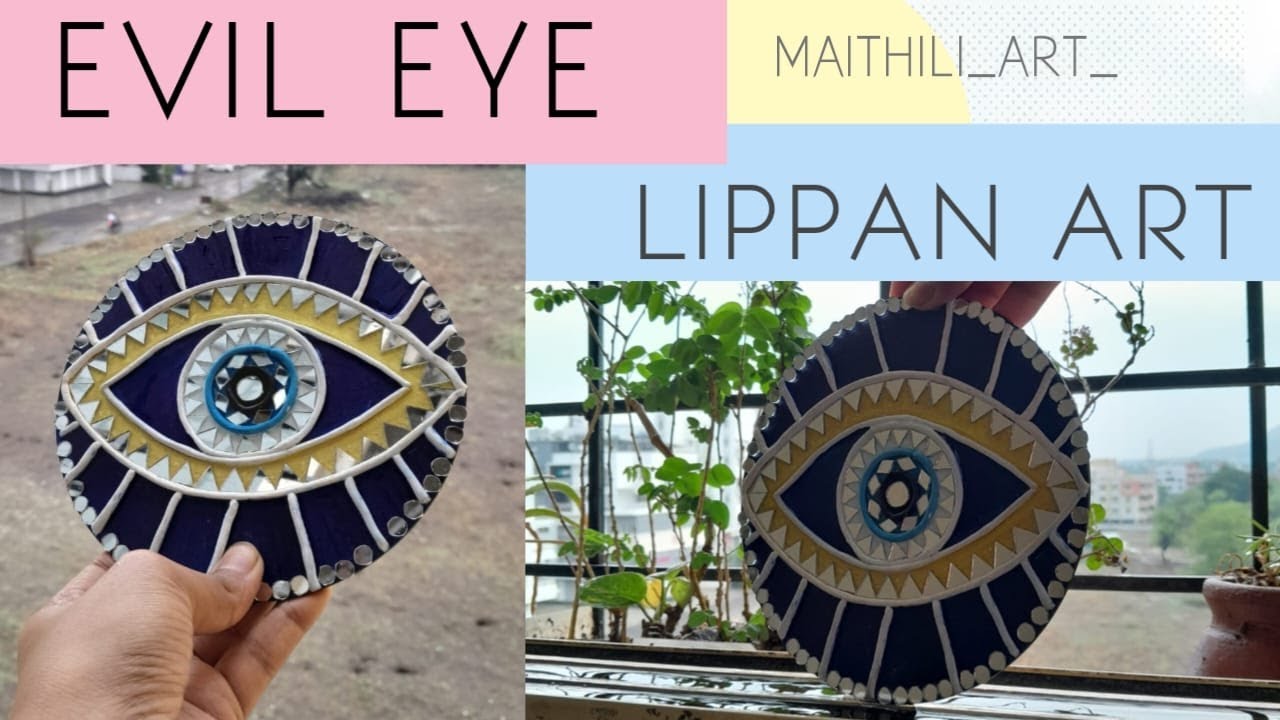 How to make evil eye Lippan art🧿||Step-by-Step tutorial||wall hanging ...