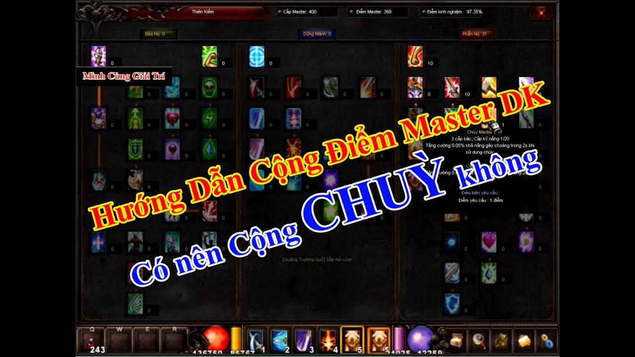 Hướng Dẫn Cộng Master Class DK Game Mu Online || Mình Cùng Giải Trí ...