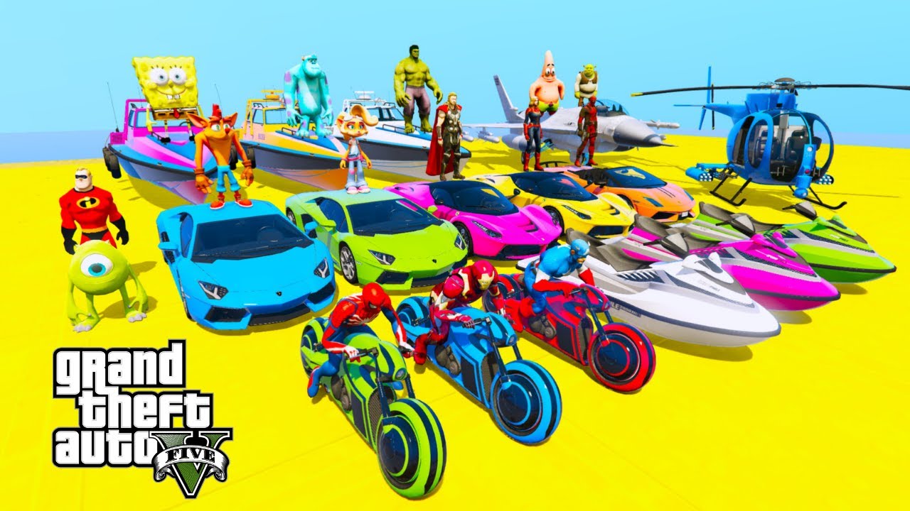 GTA Car Racing Challenge For Super Cars and Another Vehicle By Trevor ...