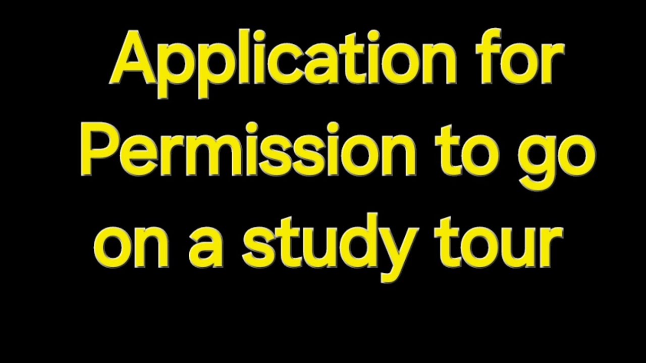 HSC English 2nd paper || Application for permission to go on a study tour || #Hsc_Application ...