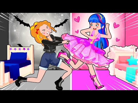 BLACK Vs PINK PRINCESS BATTLE! Who will be the Winner ? Poor Princess Life Animation
