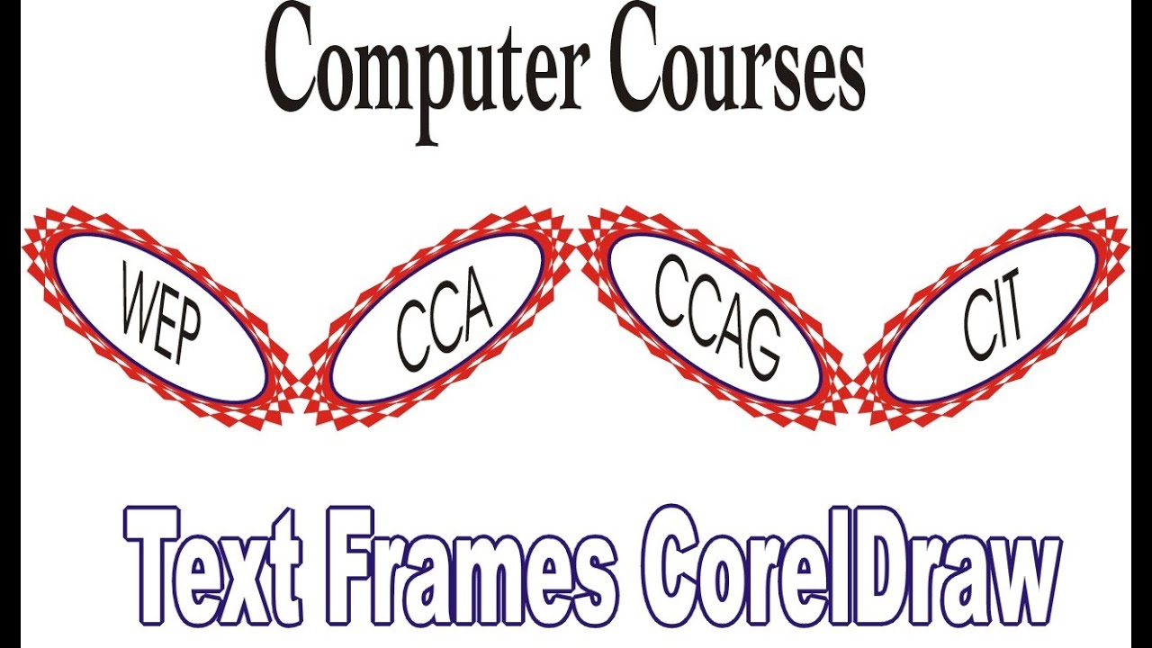 Design text frames CorelDraw | Lunar Computer College - YouTube