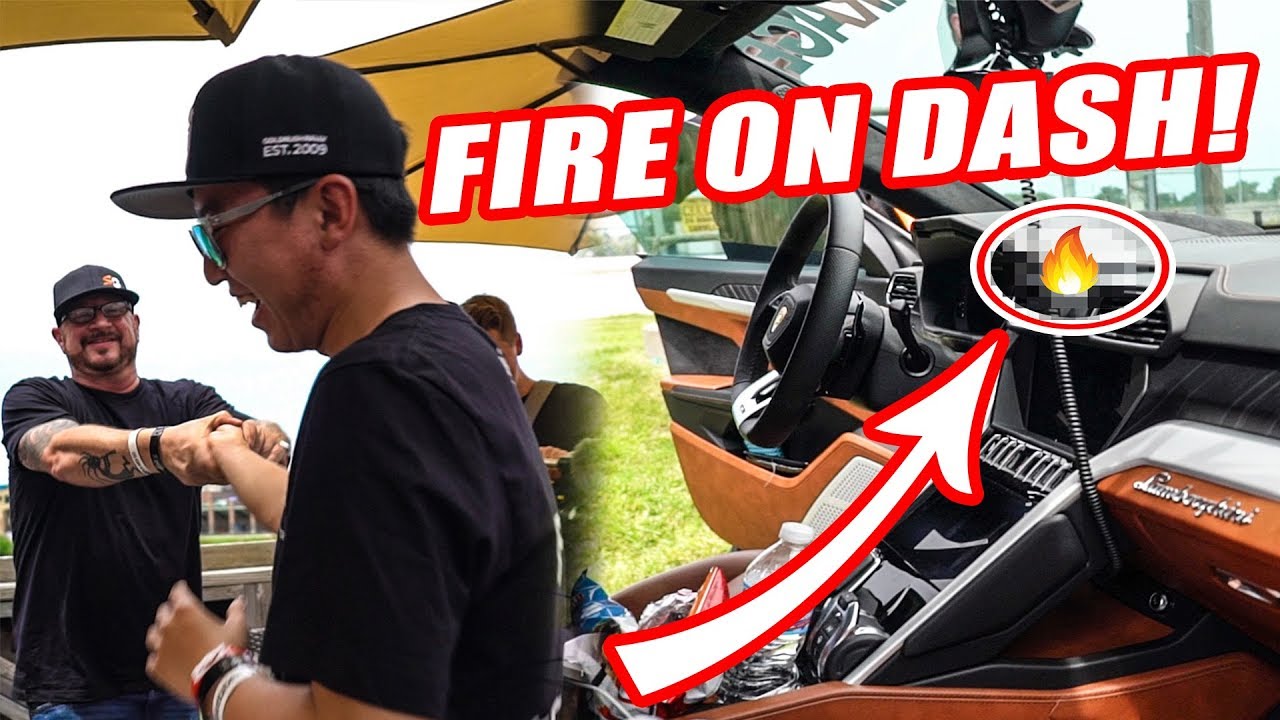ALEX CHOI BURNED OUR LAMBORGHINI'S DASH!! *FIREWORKS SET OFF INSIDE ...