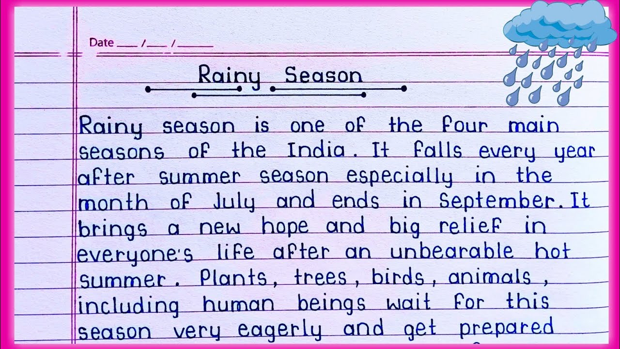 Essay on Rainy Season in English || Rainy Season essay in English ...