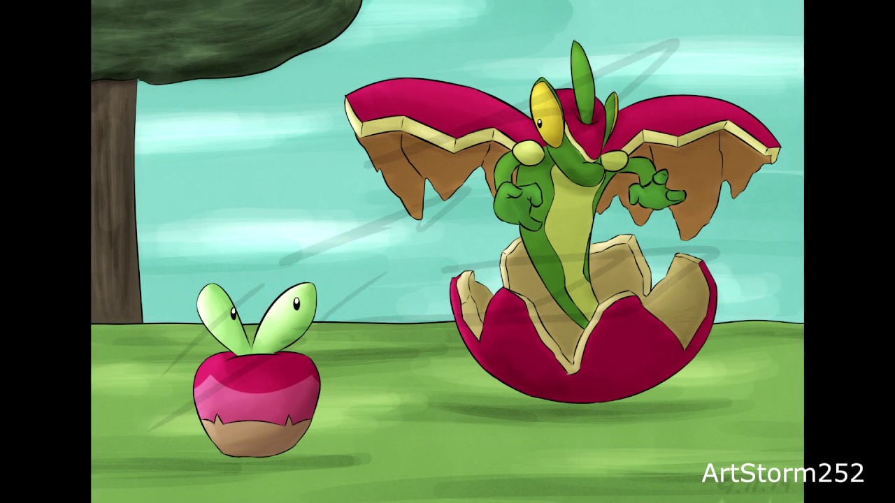 Speed Drawing: Applin & Flapple! Pokemon Sword & Shield! - YouTube