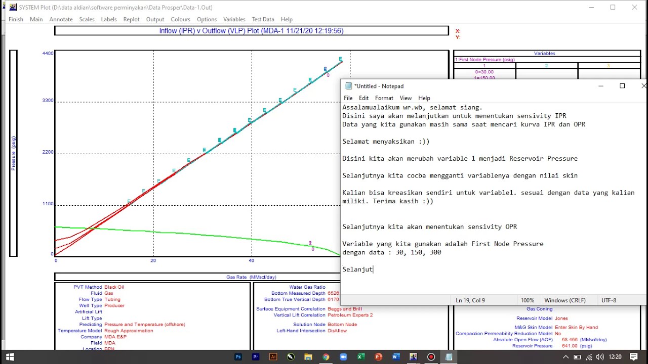 PROSPER - Nodal Analysis - IPR & OPR Sensivity (Aldian_1801225) - YouTube