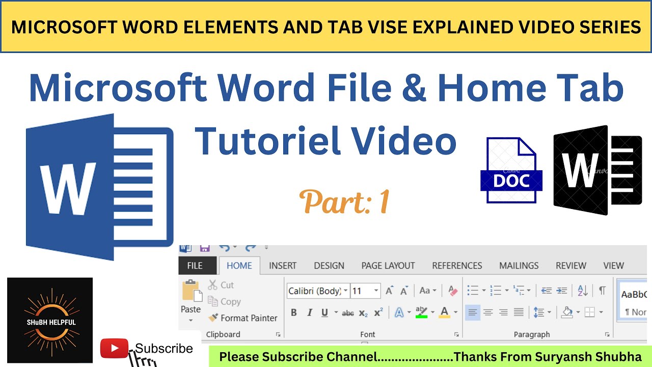 Home Tab- Microsoft Word File & Home Tab...Series 1 - YouTube